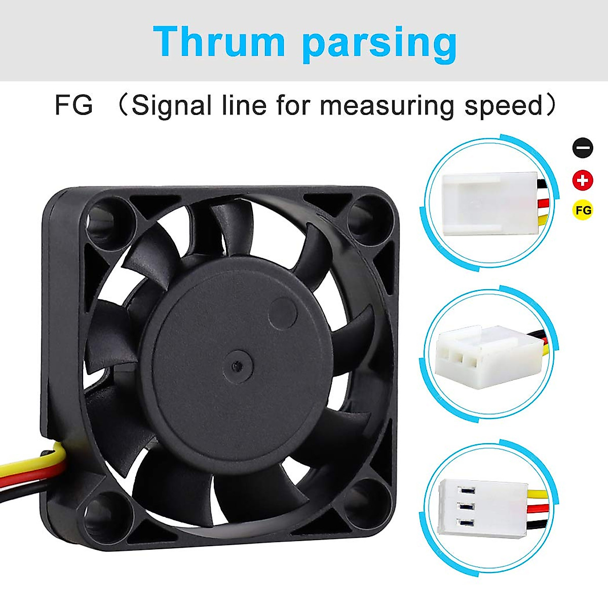 Wathai 40mm x 10mm DC Brushless Fan 12V 3Pin Cooling for 3D Printing, PC Computer Case, CPU Replacement, Graphics Card, Raspberry PI