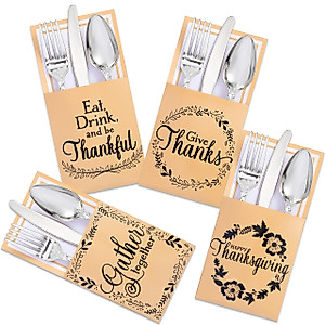 JOYIN 36 Thanksgivng Turkey Cutlery Decorative Utensil Holder for Autumn Fall Harvest Party Favor Supply Dinner Table Decor.
