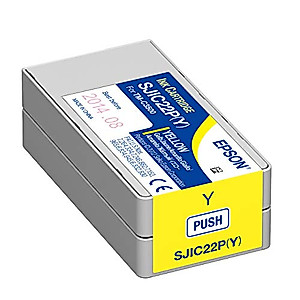 MOBI PRINT Genuine SJIC22P Yellow Ink Cartridge Kit for TM-C3500 C33S020583 C33S020583