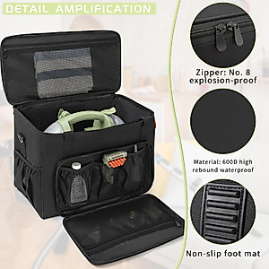 TORIBIO Storage Carry Bag Compatible with Bissell Carpet and Upholstery Cleaner 1400B/3353, Organizer/Case for Carpet Steam Cleaner, Travel Hand Bag with Extra Pockets for Accessories