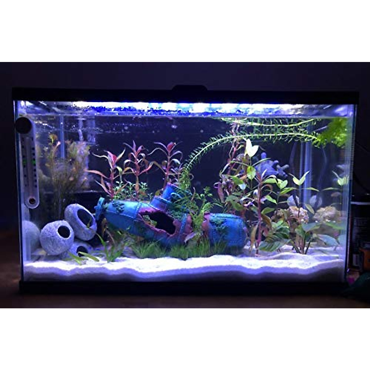 SLOCME Aquarium Submarine Ornaments Shipwreck Decorations - Resin Material Sunken Ship Decorations Eco-Friendly for Aquarium Environments Accessories