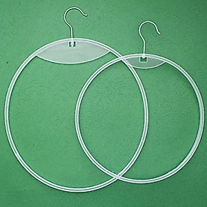 DOITOOL 10pcs Bikini Hangers Thong Underwear Display Ring Hanger Round Circle Bikini Swimwear Lingerie Brief Display Hoop Rack with Hook 31cm