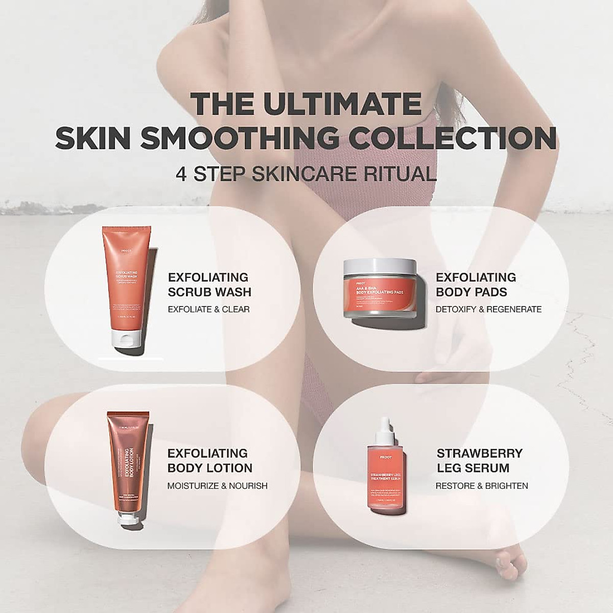 Ingrown Hair Pads | Ingrown Hair Pads with Body Exfoliating Serum for Ingrown Hairs, Strawberry Legs, Butt Acne and Razor Bumps | Ingrown Hair Pads with BHA Exfoliant | Glycolic Acid Pads | 60 Pads