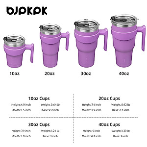 BJPKPK Tumbler With Handle 20oz Stainless Steel Insulated Tumbler With Lid And Straw For Water Or Ice Coffee,Lavender