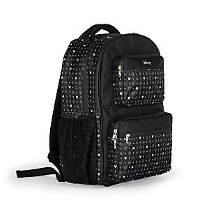 ONIVA - a Picnic Time brand - Disney Classic Mickey Mouse Park Tripper Day Bag - Cooler Backpack - Soft Cooler Backpack - Insulated Lunch Bag, (Black with White Pattern)