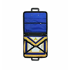 Masonic MM/WM and Provincial Full Dress Apron Past Master Cases Blue free size