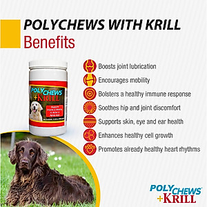 Polychews Bimeda Advanced Formula with Krill and Beta Glucans, Soft Chews for Joint Support and Overall Health, 120ct