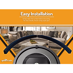 SplashNColor Bumper Extender Guard Height Adjuster for Roomba Eufy Vacuum Cleaner, 2 PCS Made with Durable Material and Easy to Install, Prevents Vacuum Cleaner to Get Stuck Beneath The Furniture