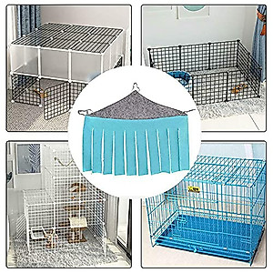 CHDHALTD Guinea Pig Hideout Hanging Hamster House, Soft Rabbit Hiding Tent Hideaway Hedgehog for Small Pets Cage Hammock Rat Nest(Blue)