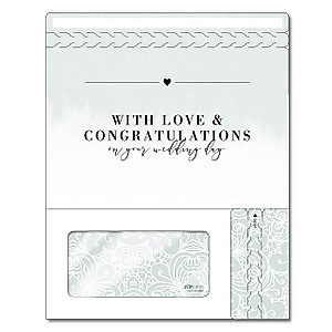 ZipGifts Wedding Card | Zip-Open Money Holder w/Clear Plastic Window for Cash, Check, & Gift Card (Happily Ever After)