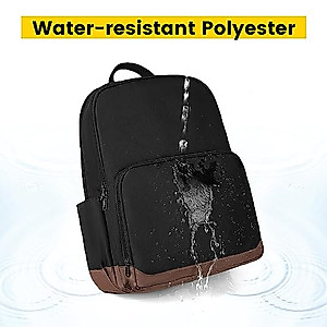 Vorspack Backpack for Women Men - Lightweight Bookbag with Padded Slot for Work College Travel - Black