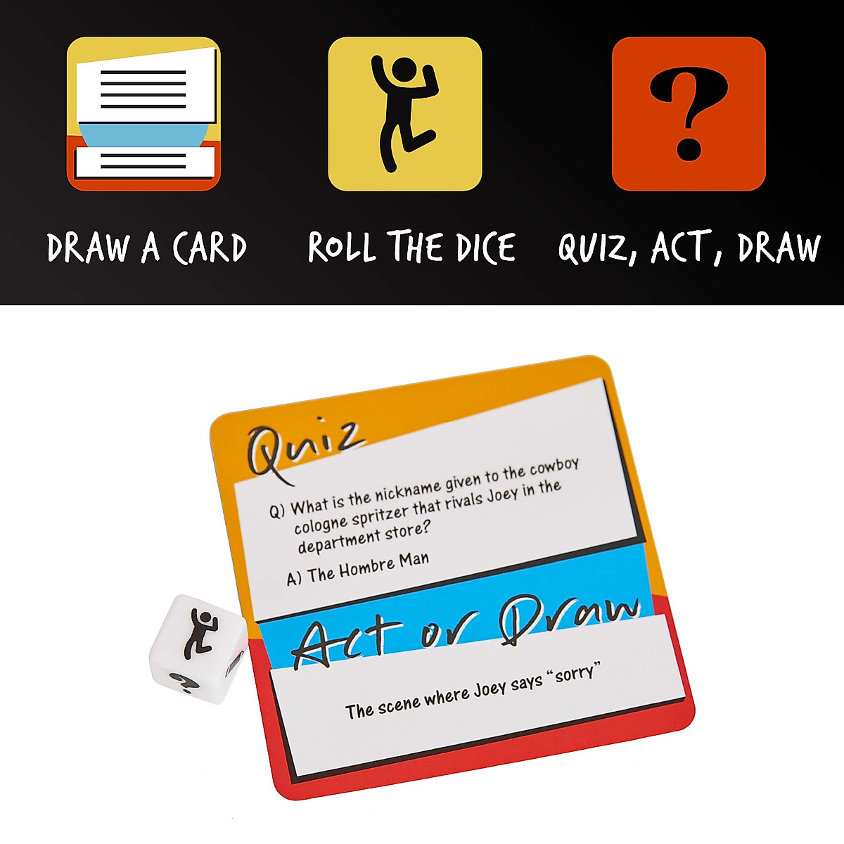 Paladone Friends TV Show Quiz Act or Draw Game - Officially Licensed Friends Merchandise (AMZ7270FR)