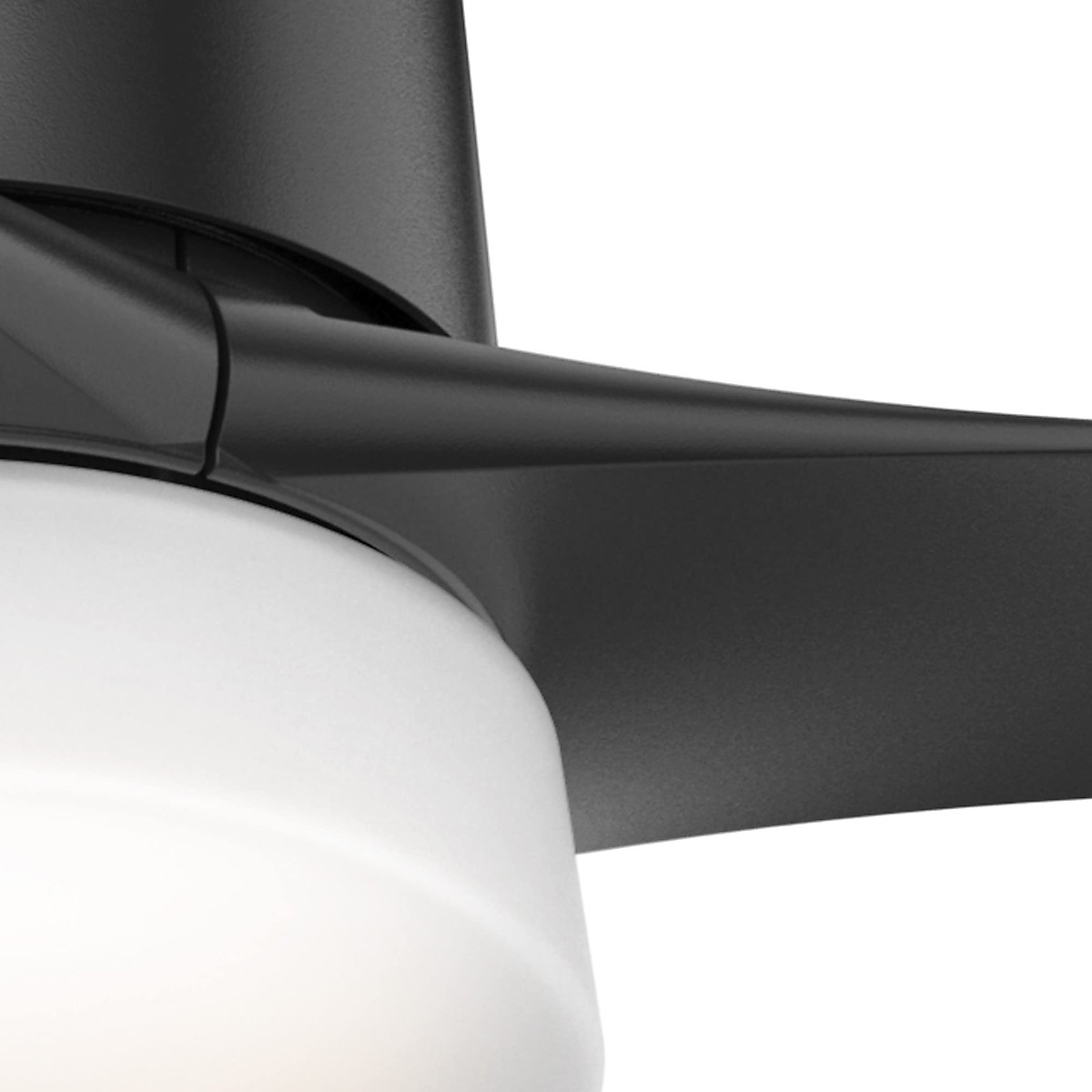 Hunter Fan Company, 59375, 54 inch Wi-Fi Symphony Matte Black Ceiling Fan with LED Light Kit and Handheld Remote, Smart Fan