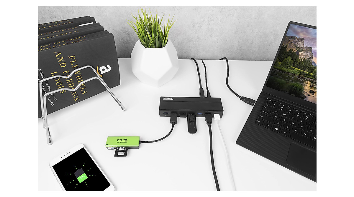 Plugable 7-Port USB Hub - High-Speed Device Connection