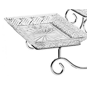 James Scott Crystal 3 Tier Rectangle Server