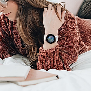 4 PACK Bands Compatible with Samsung Galaxy Watch 4 40mm 44mm/ 4 Classic 42mm 46mm, 20mm Adjustable Silicone Sport Replacement Strap for Samsung Galaxy Watch 7/6 / 5/4 / FE Band Women Men