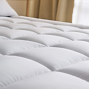 Niagara Waterproof Mattress Topper Twin - Microfiber Fabric Mattress Pad - Thick Breathable Pillow Top Mattress Pad for Back Pain Relief - Deep Pocket Fits 8-20 Inches Mattress (39x75 Inches)