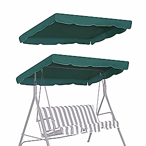 BenefitUSA Swing Canopy Cover ONLY 77"x43" - Polyester Top Replacement UV Block Sun Shade for Outdoor Garden Patio Yard Park Porch Seat Furniture (Green)