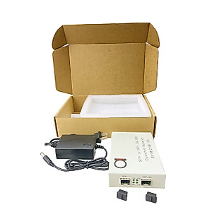 10G SFP+ to SFP+ Fiber to Fiber Media Converter - 10G OEO 3R Transparent Repeater - 2 x Standard Open SFP+ Slots - Universal - Supports 10GB SFP+ Fiber and Copper Modules - Without Transceivers