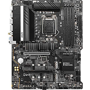 MSI Z590 PRO WiFi ProSeries Motherboard (ATX, 11th/10th Gen Intel Core, LGA 1200 Socket, DDR4, PCIe 4, M.2 Slots, USB 3.2 Gen 2, 2.5G LAN, DP/HDMI, Wi-Fi 6E)