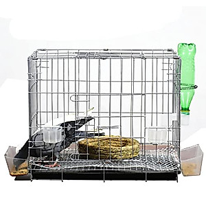 Pigeon Cage Chicken Cage Quail Cage Iron Cage for Pigeon Chicken Quail Duck Poultry Cage (50cm/20in)