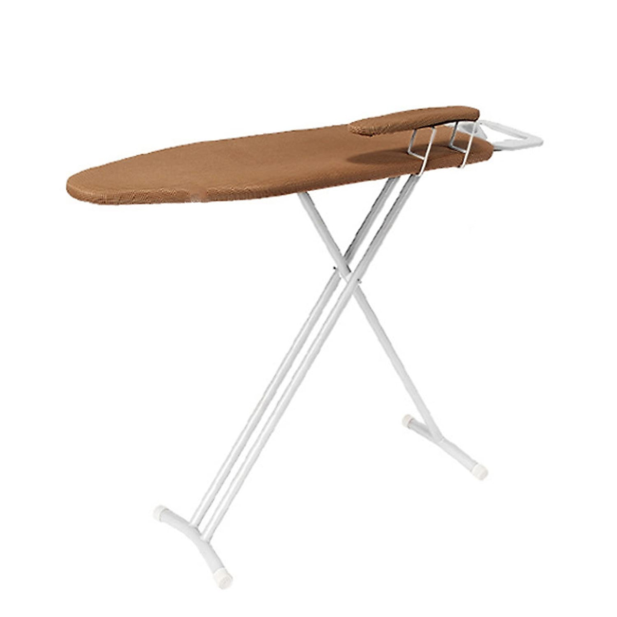 Extra Wide Ironing Board with Iron Rest, Adjustable Height, Foldable Ironing Boards, Metal Frame Heavy Duty Legs Brown