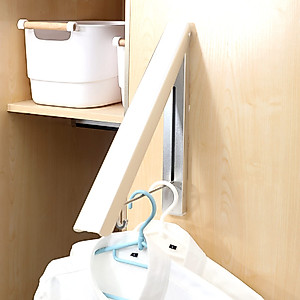 2 Pack Retractable Clothes Drying Rack,Space Saver Wall Mounted Folding Clothes Hanger Drying Rack Laundry Racks for Drying Clothes for Laundry Room, Closet Storage Organization, Indoor & Outdoor Use