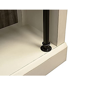 Martin Furniture Fully Assembled 8' Tall Bookcase, Aged Chateau White