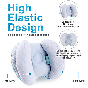 KAKIBLIN Baby Head Neck Support Pillow, 2 in 1 Banana Neck Pillow for Baby, Baby Travel Pillow for Stroller Neck Support for Newborn, Adjustable Head Pillow for Kids Toddler