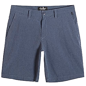 maamgic Men's Slim-fit Golf Shorts 9" Inseam Amphibious Casual Shorts Stretch Quick Dry Daily Casual Wear Navy