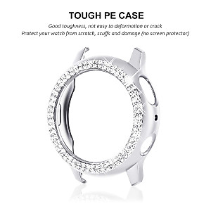 Surace Galaxy Watch Active 2 Case 40mm, Bling Frame Protective Case Compatible for Samsung Galaxy Watch Active 2 (5 Packs, Rose Gold/Pink Gold/Black/Silver/Clear)-40mm