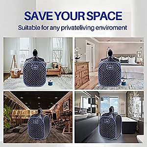TOREAD Portable Folding Steam Sauna with 1000W&2L steam Generator, Personal Sauna Tent for Relaxation, Fast Heating in 6 Min, with Remote Control, Black