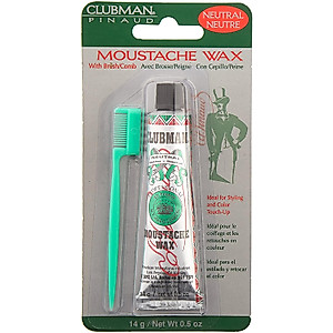 Clubman Moustache Wax 0.50 oz (Pack of 6)