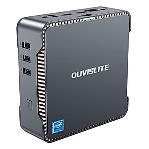 OUVISLITE Mini PC Window 11 Pro with Ιntel Celeron J4125 (Up to 2.7GHz), 8GB DDR4 128GB SSD Mini Computer Small Desktop PC Support 2TB Expansion, 4K HDMI, Triple Display, Dual WiFi, BT4.2, HTPC
