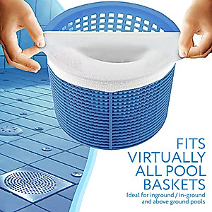 IMPRESA 10-Pack of Pool Skimmer Socks - Excellent Savers for Filters, Baskets, and Skimmers - The Ideal Sock/Net/Saver to Protect Your Inground or Above Ground Pool