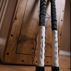 Meinl Stick & Brush Cajon Brush with Nylon Dowels and Adjustable Rings, Black, Standard (SB305)