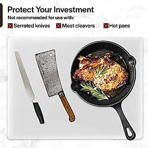 Thirteen Chefs Cutting Boards for Kitchen - 30 x 18 x 0.5" White Color Coded Plastic Cutting Board with Non Slip Surface - Dishwasher Safe Chopping Board