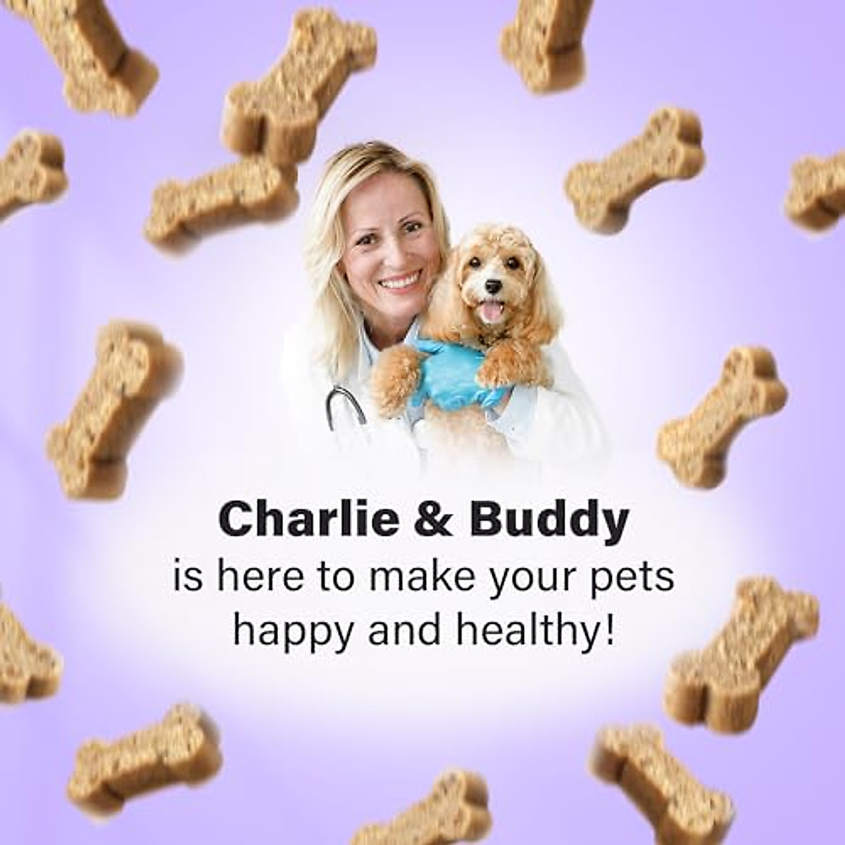 Charlie & Buddy Dog Multivitamin 21 in 1 - Dog Vitamins and Supplements with Vitamin C Multivitamin for Dogs - Chicken Flavour Dog Vitamins Soft Chews - 90ct