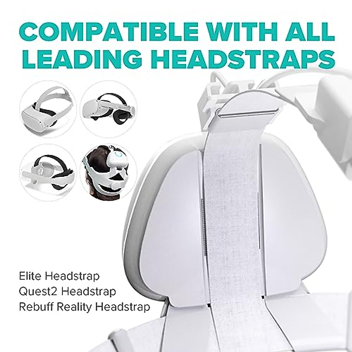 Rebuff Reality VR Power 2 - VR Headsets Battery Pack Compatible with Oculus Quest 2, 10,000mAh Extended 8 Hrs of Playtime and Lightweight Design, Counter Balance with Improved Comfort