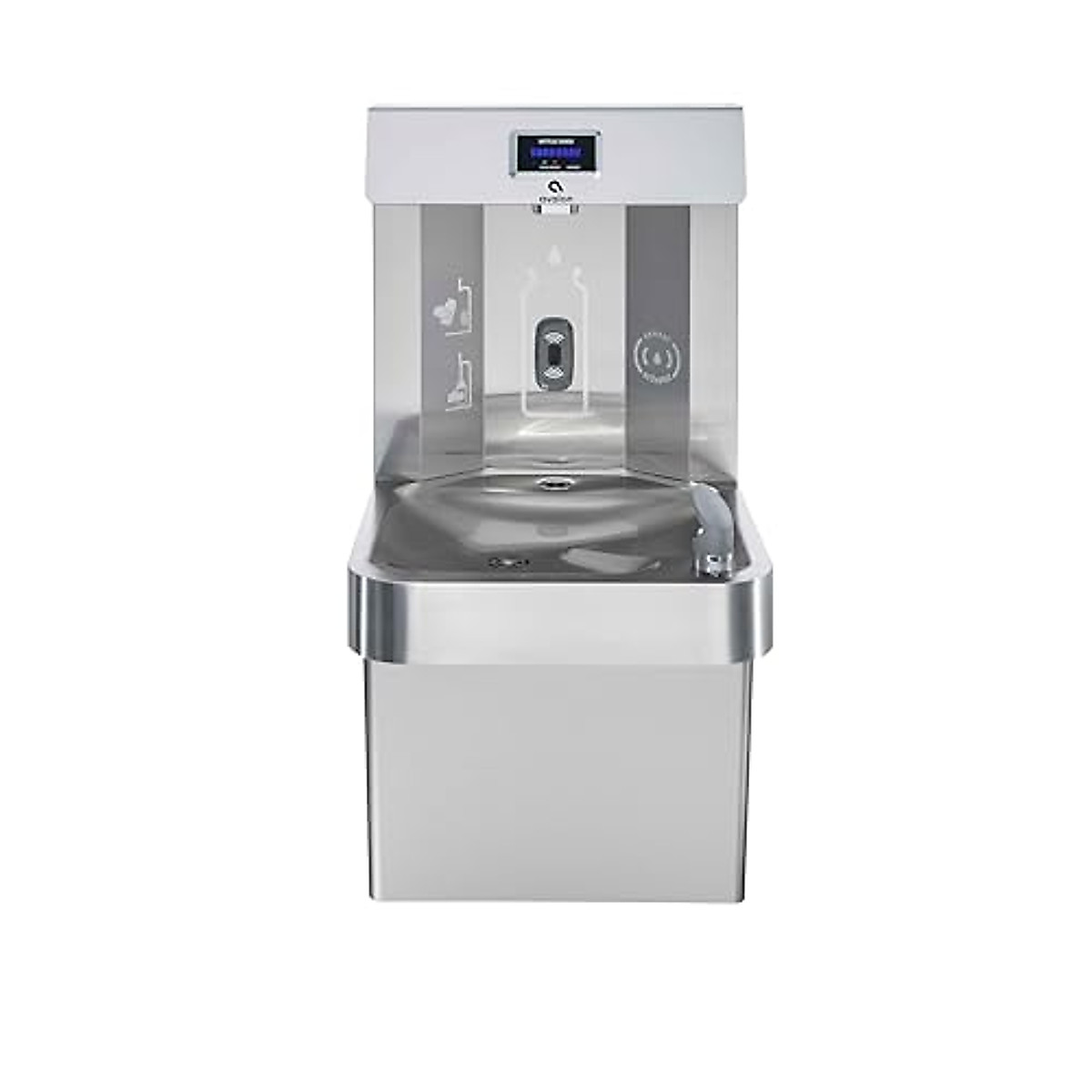 Avalon Wall Mounted Water Fountain with Bottle Filling Station, High Capacity Cooling, Sensor Dispensing, Self Cleaning, Digital Bottle Counter Display, Dual Filtration, ADA Compliant