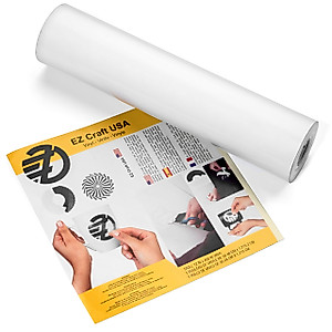 Matte White Adhesive Vinyl Roll – Huge Matte Adhesive Permanent White Vinyl Rolls – 12”x40FT White Vinyl Sheets are The Best Vynil – EZ Craft USA White Vinyl Wrap Works with Cricut and Other Cutters