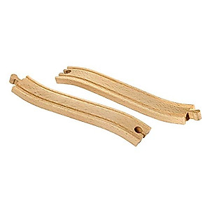 Brio World - 33253 Stacking Track Supports | 2 Piece Toy Train Accessory for Kids Age 3 and Up, Green & BRIO World - 33332 Ascending Tracks | 2 Piece Wooden Train Tracks for Kids Ages 3 and Up