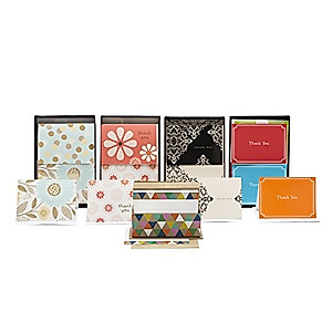 Hallmark Single-Panel Notecards (Triangle Trim, 50 Cards and Envelopes)