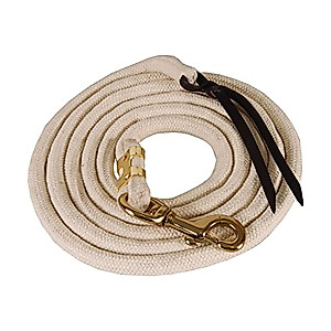 Mustang Manufacturing Pima Cotton Lead (5/8" X 10', Brass Plated Bolt Snap)