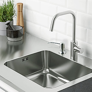 Soap Dispenser for Kitchen Sink(Brushed Nickel),Stainless Steel Countertop Dish Soap Dispenser Pump with Extension Tube kit