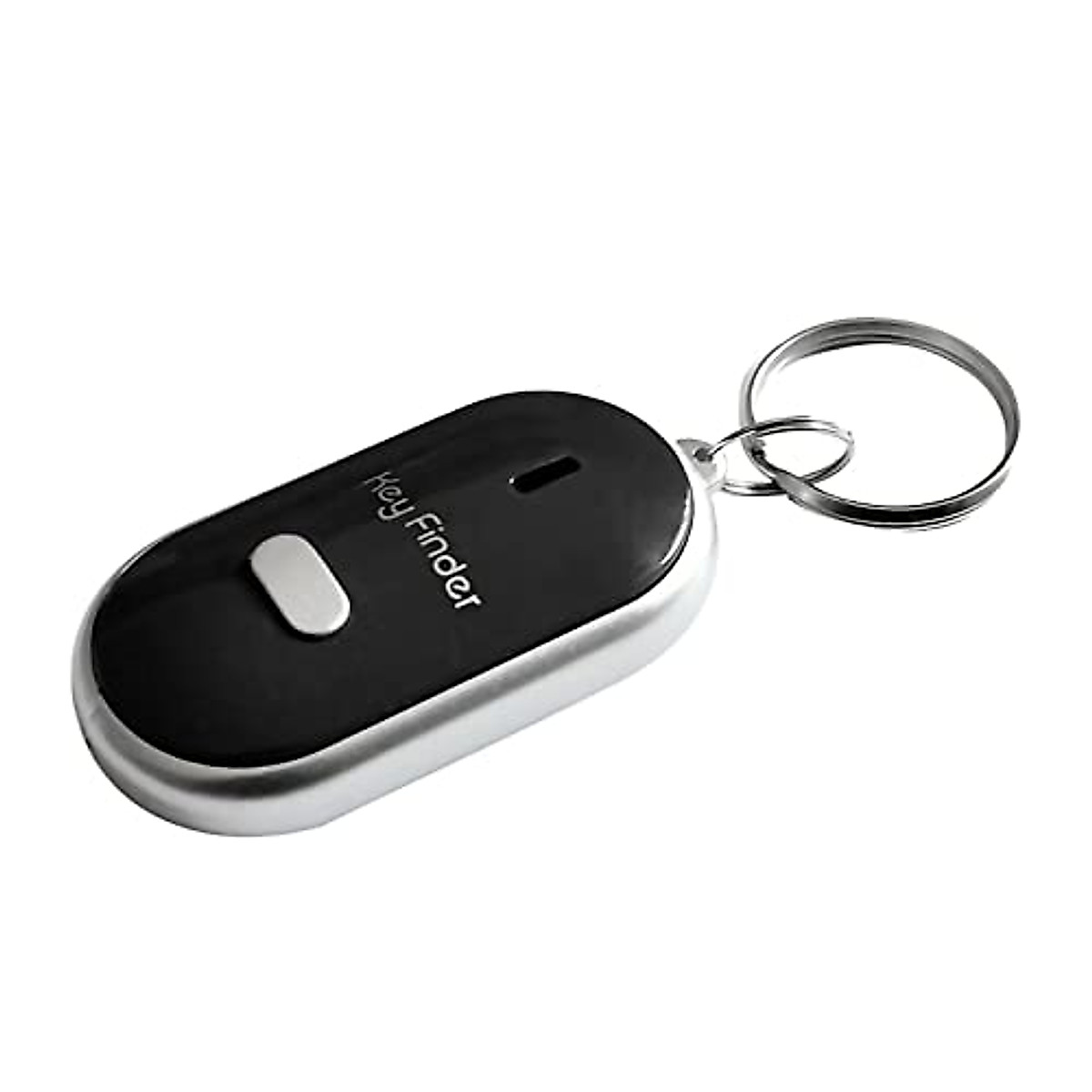 Key Finder Device - Voice Control Anti-Loss Device with Whistle Audio Induction Portable Locator for Pet Keychain Locator Key Suitcase Tracking Locating, Black
