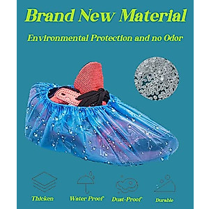 Shoe Covers Disposable Non Slip-300Pack (150 Pairs) TOOSOFt Booties for Shoes Covers- CPE Disposable Shoe Covers Water Resistant, Durable,One Size Fits Most Shoe Covers for Boots