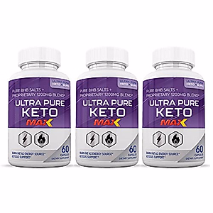 Ultra Pure Keto X Burn 1200MG Keto Pills Advanced Ketogenic Supplement Real Exogenous Ketones Ketosis for Men Women 3 Bottles