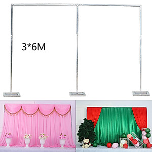 MARTEXBUY 10x20ft Backdrop Stand, Wedding Party Backdrop Stand Pipe Kit Curtain Frame, Professional Background Support, Heavy Duty Backdrop Stand for Wedding Party Celebration Photography Baby Shower