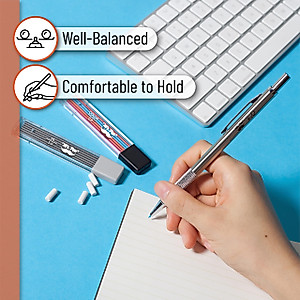 Mr. Pen- Mechanical Pencil, Metal, 2mm, Drafting Pencil, Metal Mechanical Pencils, Drawing Mechanical Pencils, Lead Holder, 2mm Mechanical Pencil, Mechanical Drawing Pencils, Thick Mechanical Pencil